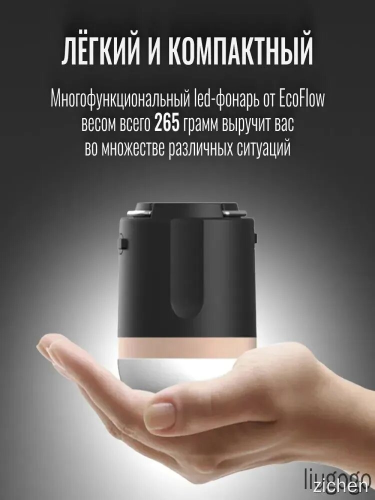 Экофлоу Россия Динамо-фонарь кемпинговый LED-лампа с функцией Powerbank 7200 мАч 660 Лм IP65 5 режимов — фото 1
