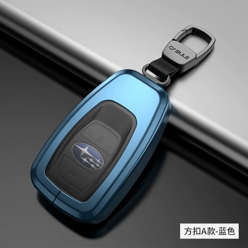 Металлический брелок Subaru с квадратной застежкой A стиль - Синий цвет для Forester BRZ Legacy WRX