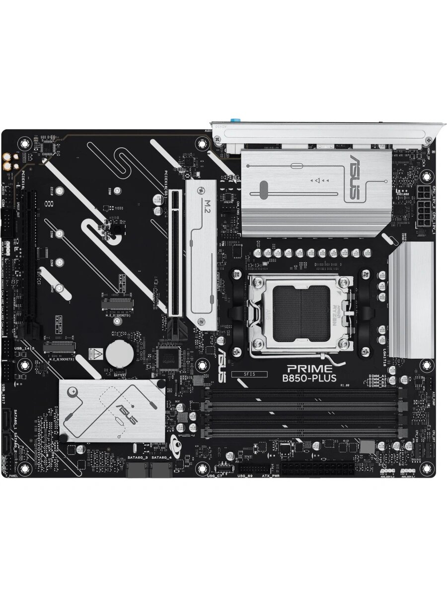 Материнская плата Asus PRIME B850-PLUS-CSM, Socket AM5, AMD B850, ATX, DDR5, Ret