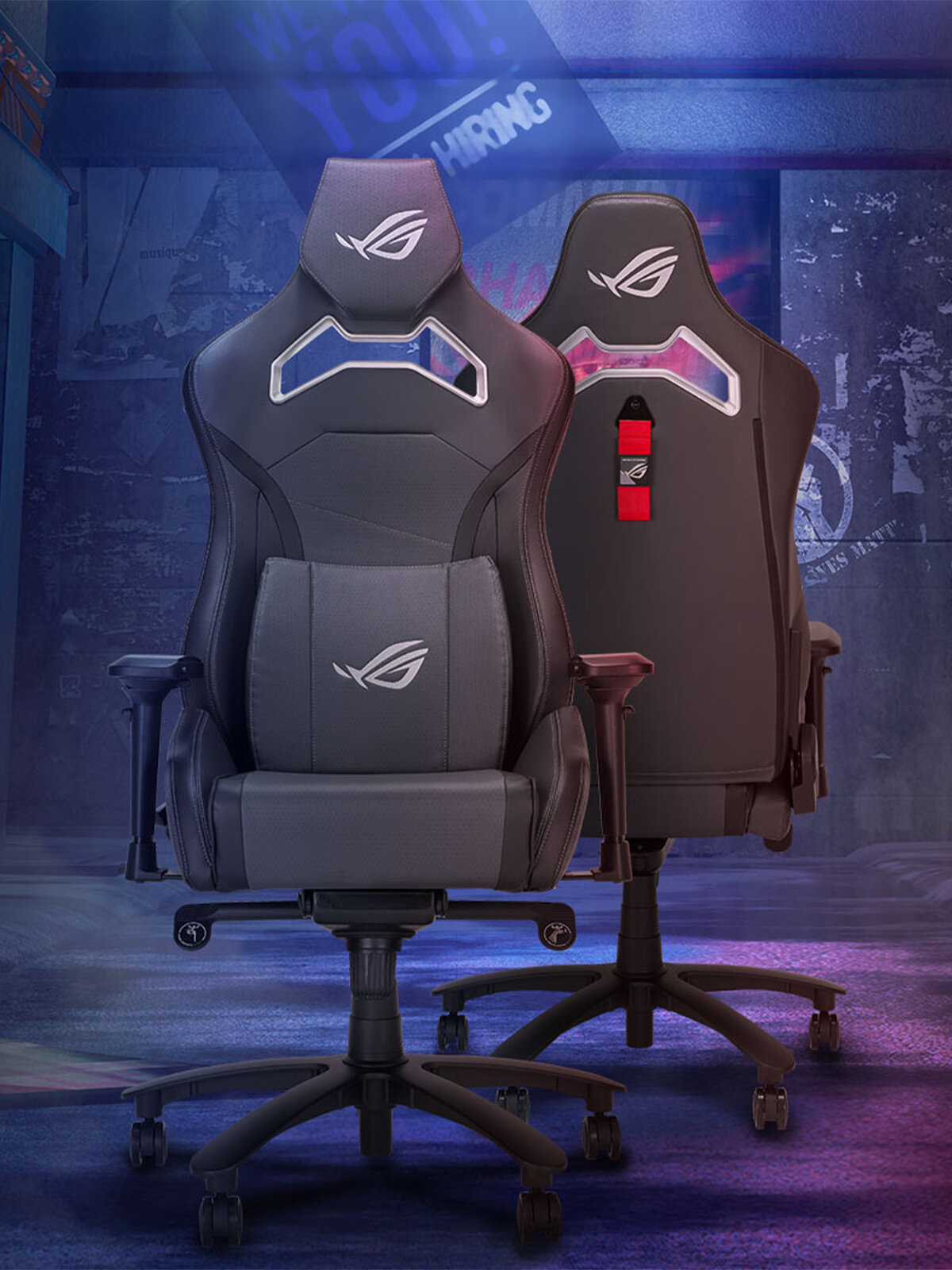 Кресло ASUS ROG SL301CW CHARIOT X CORE компьютерное, мультиблок, подлокотники 4D