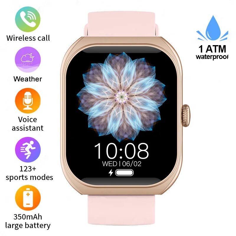 PEJE New 2.01" Умные часы для мужчин и женщин 172Pink