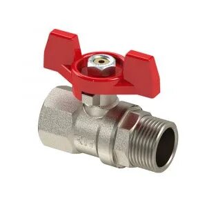 Кран шаровый 1/2" в/н бабочка PN25 РТП