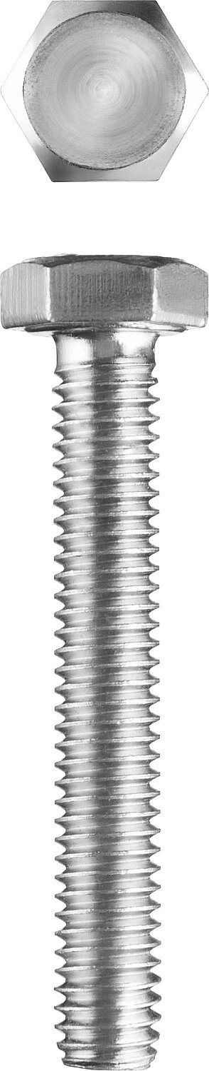 Болт ГОСТ 7798-70, M16 x 100 мм, 5 кг, кл. пр. 5.8, оцинкованный, ЗУБР