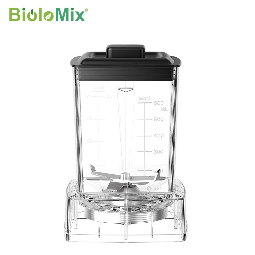 BioloMix Контейнер для измельчения сухих зерен емкостью 20 унций 600 мл, банка для сухих лезвий мясорубки в сборе