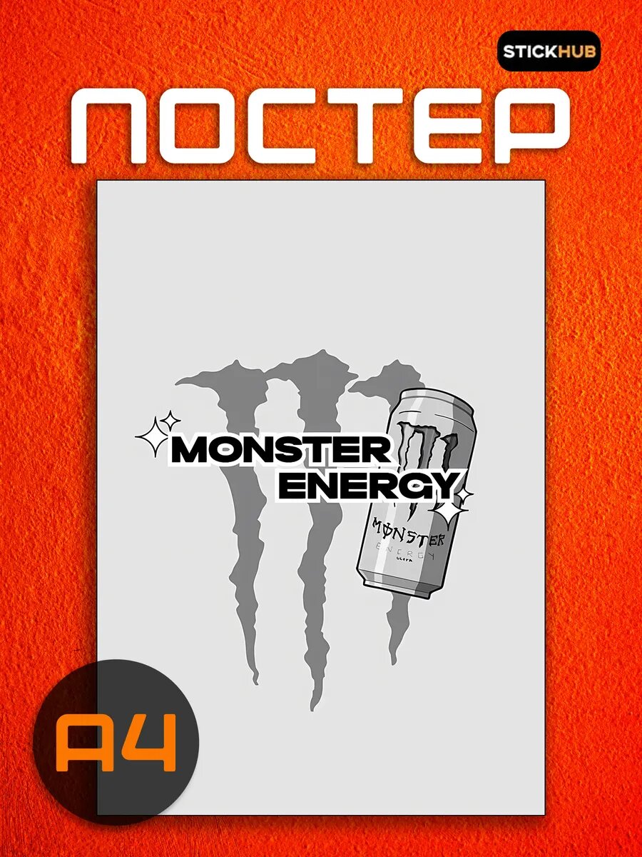 Постеры на стену интерьерные Monster