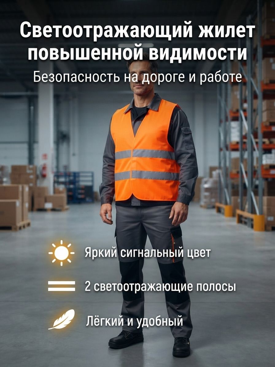 Сигнальный жилет, рабочий, светоотражающий, мужской, женский, универсальный размер, для авто, жилетка строительная