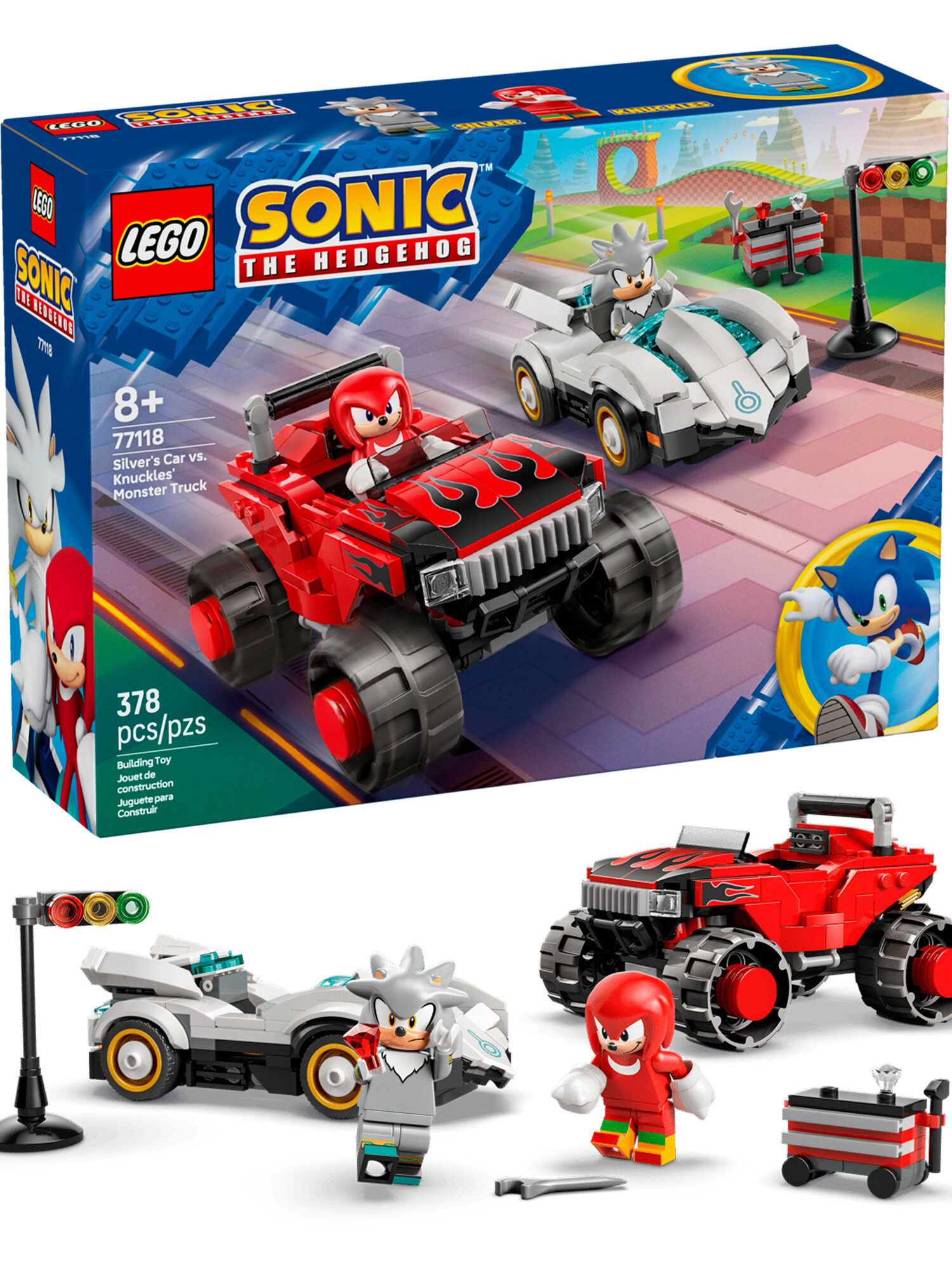 Конструктор LEGO Sonic the Hedgehog 77118 Сильвер против Наклза