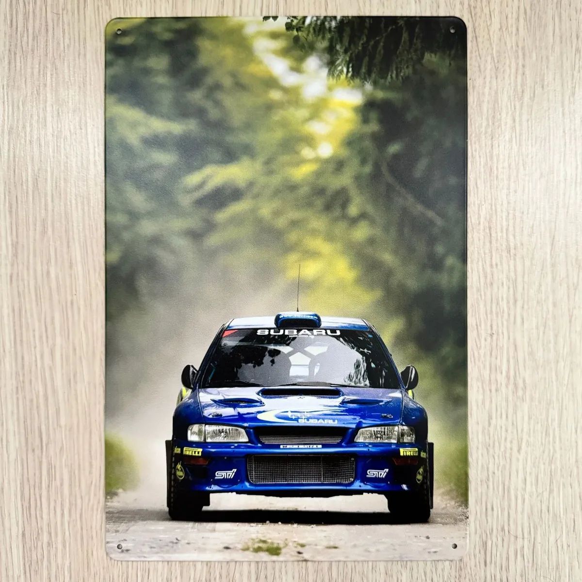 Табличка металлическая интерьерная Арт Субару Импреза Ралли Art Subaru Impreza Rally