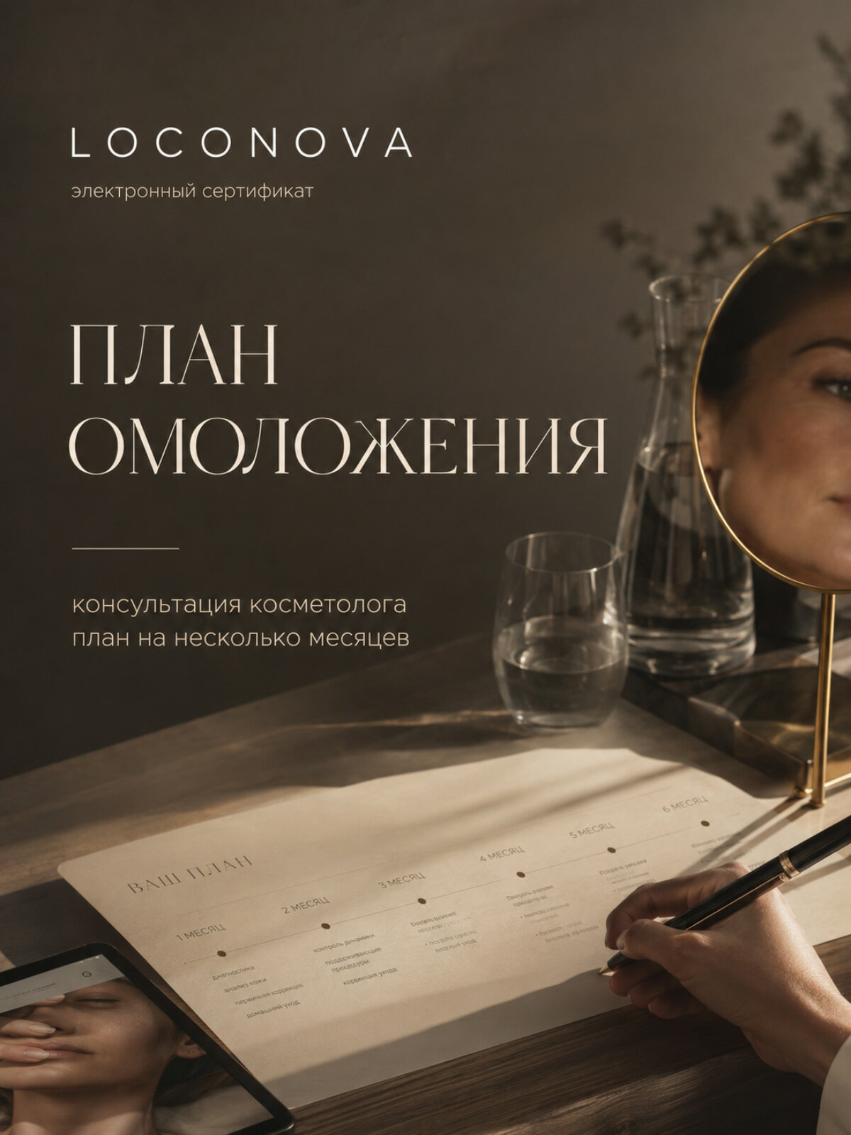 Сертификат на консультацию косметолога и план омоложения