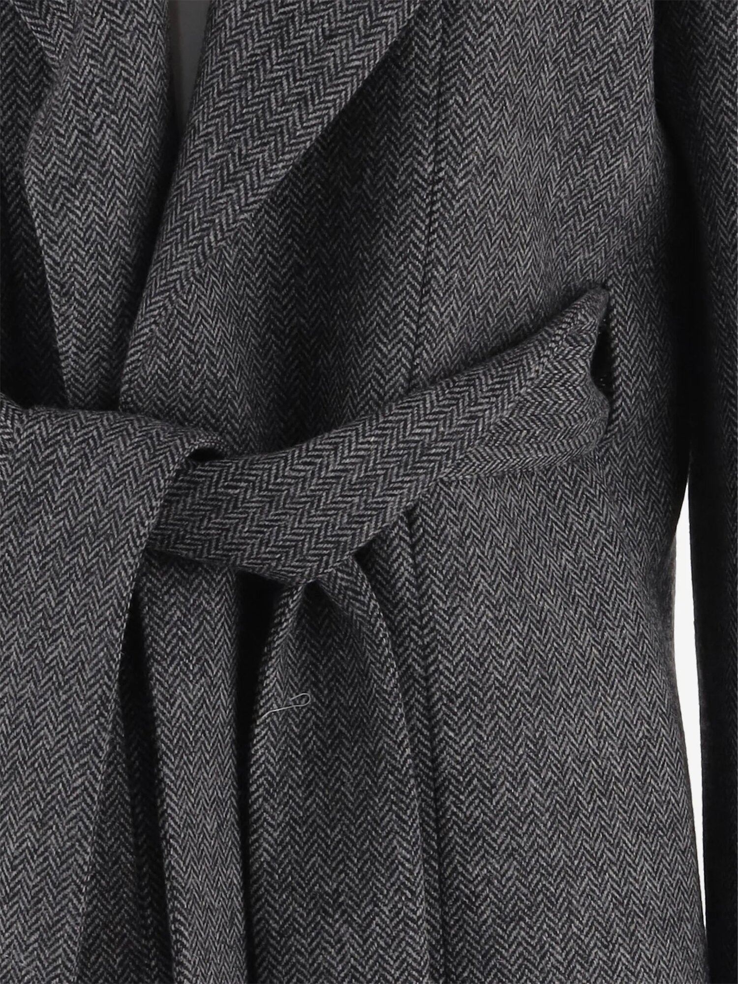 Куртка SA SU PHI Herringbone-pattern belted jacket, размер 40, серый — фото 1