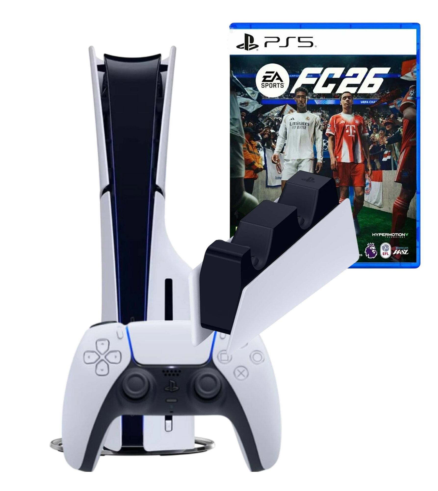 Игровая приставка PlayStation 5 Slim + игра FC26 + станция зарядки