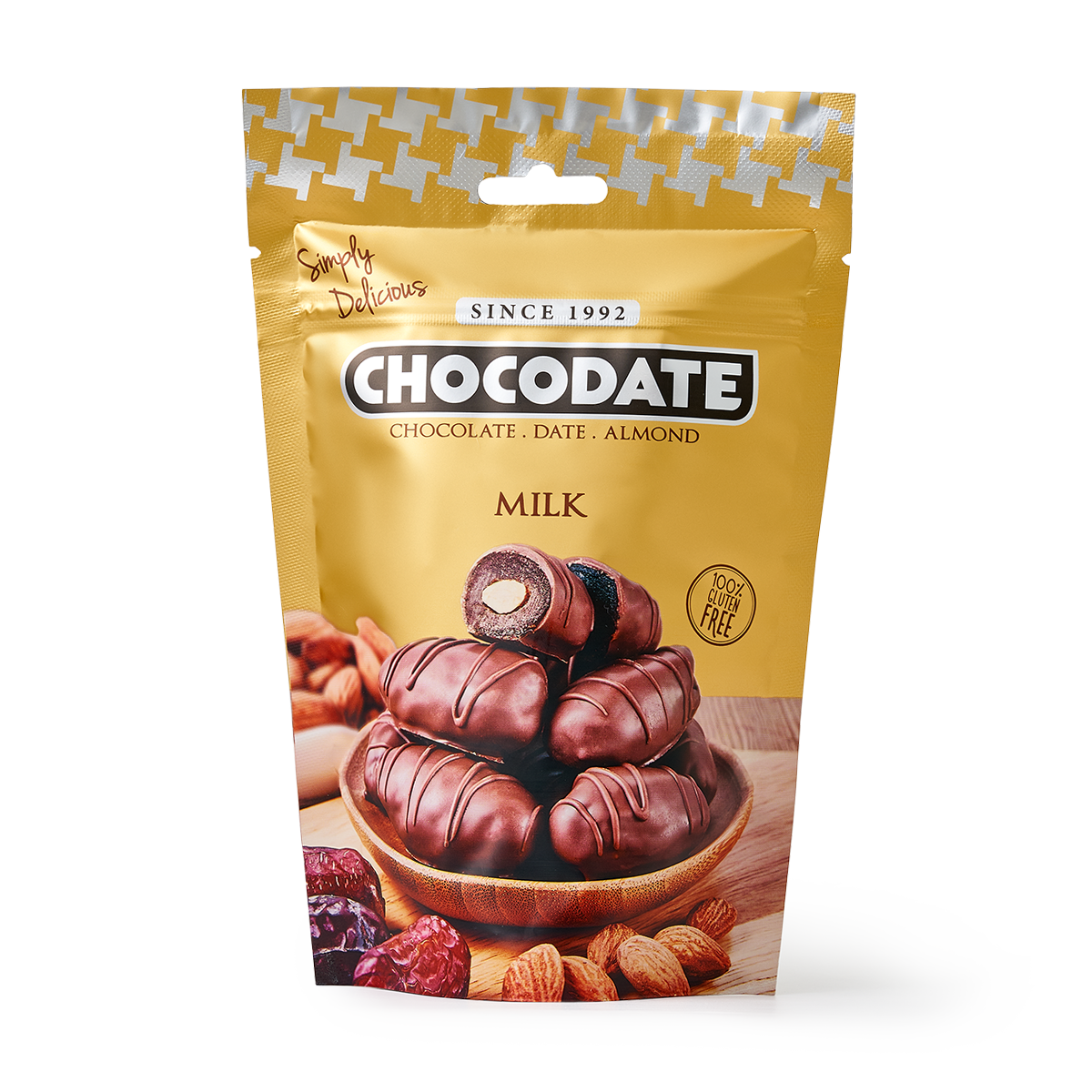 Финики Chocodate, с миндалем, в молочном шоколаде, 100 граммов