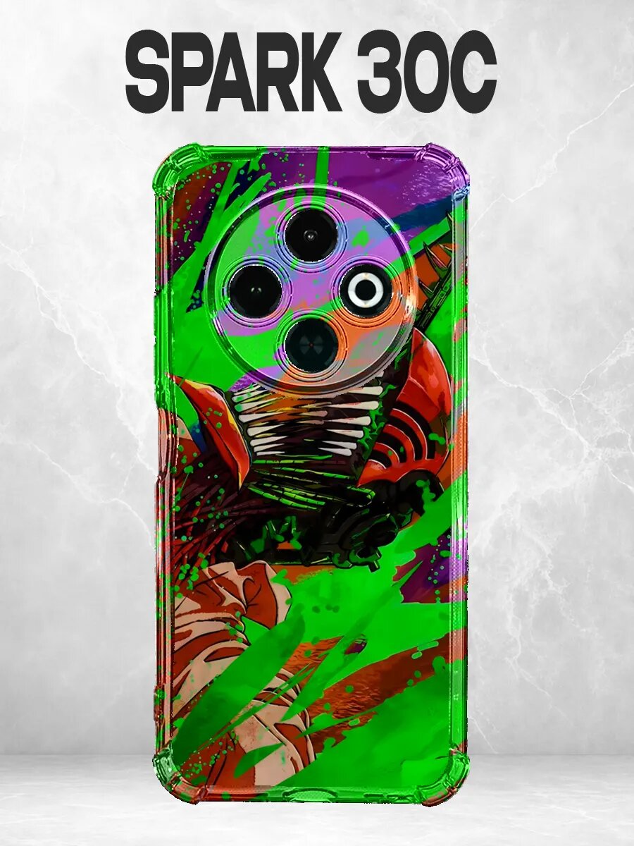 Чехол на Spark 30C человек бензопила абстракция
