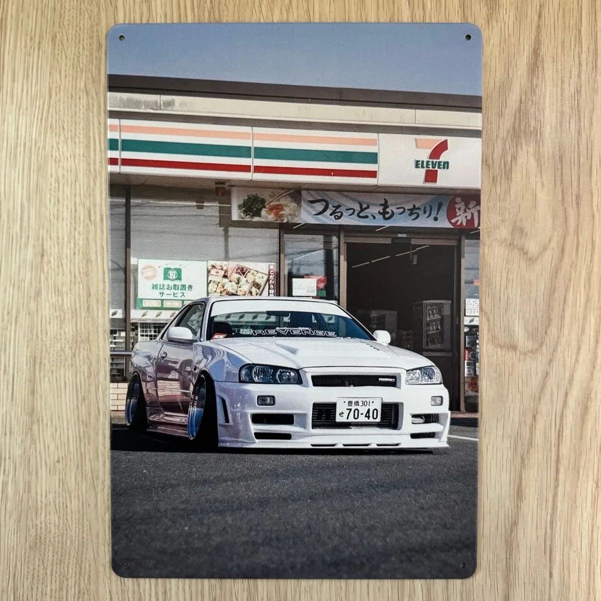 Табличка металлическая интерьерная Арт Ниссан Скайлайн ГТР Art Nissan Skyline GTR