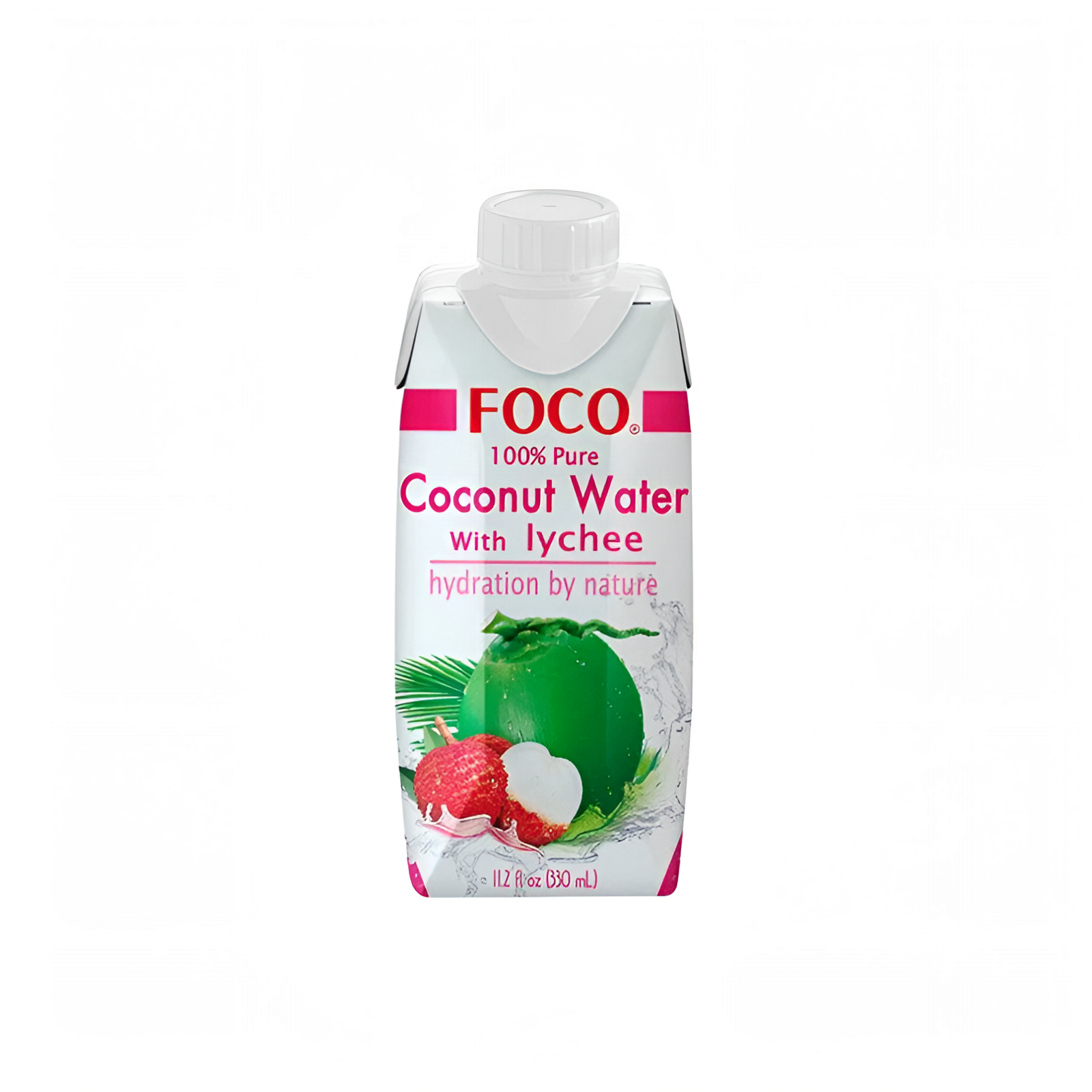 Кокосовая вода FOCO, с соком личи и витамином C, без сахара, 330мл