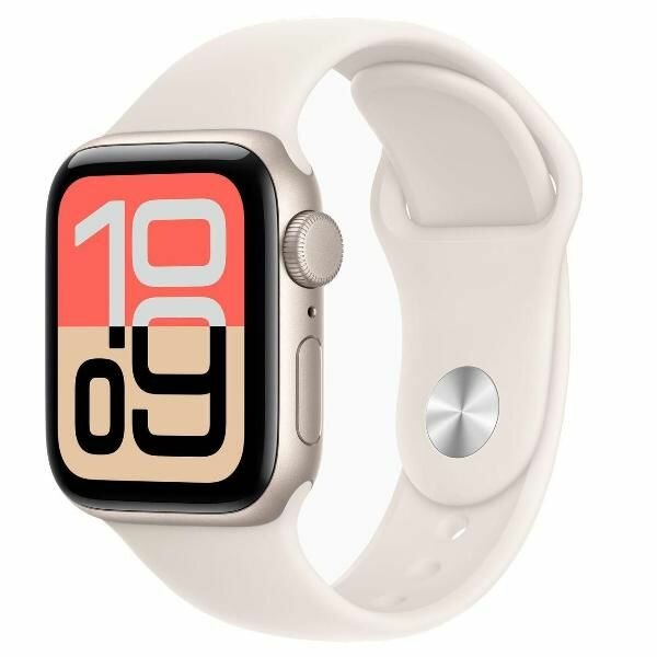 Смарт-часы Apple Watch SE 3 40мм S/M Сияющая звезда, Спортивный браслет бежевый