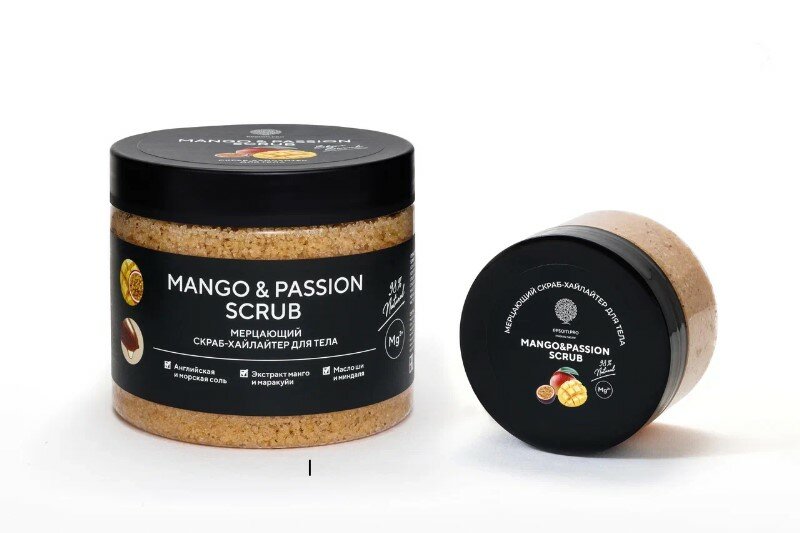 Мерцающий скраб-шиммер для тела "MANGO & PASSION SCRUB" 380 г