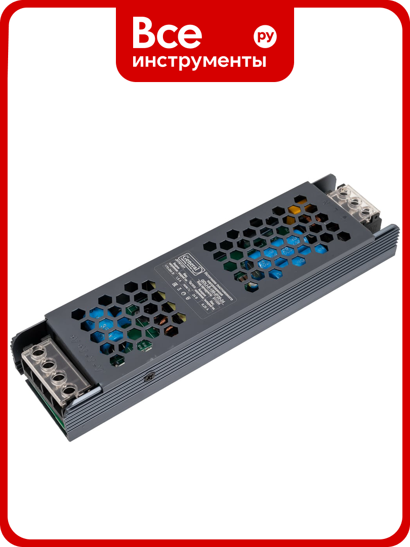 Драйвер для светодиодной ленты General Lighting Systems 150Вт 24В IP20 GDLI-S-150-IP20-24 511224, скрытой установки