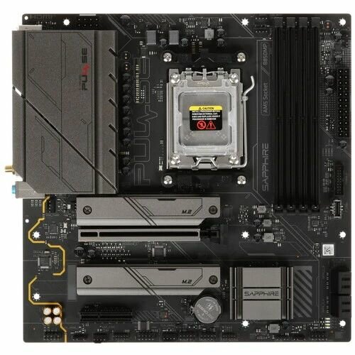 Материнская плата Sapphire PULSE B850M WIFI - AM5, AMD B850, 4xDDR5-7600 МГц, 1xPCI-Ex16, 2xM.2, Micro-ATX
