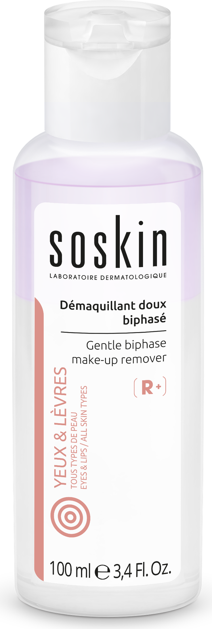 SOSKIN Двухфазное средство для снятия макияжа с глаз Gentle Make-Up Remover Eye & Lip 100 шт.