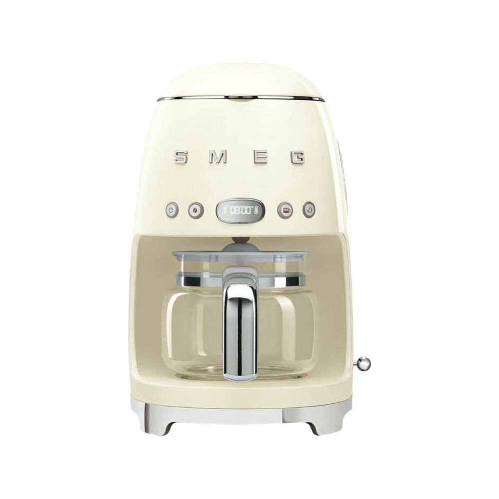 Кофеварка капельная Smeg DCF02CREU, 1050 Вт, 1.4 л, кремовый