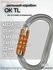 Карабин Petzl OK TL 22 мм 75 г с открытым замком для альпинизма