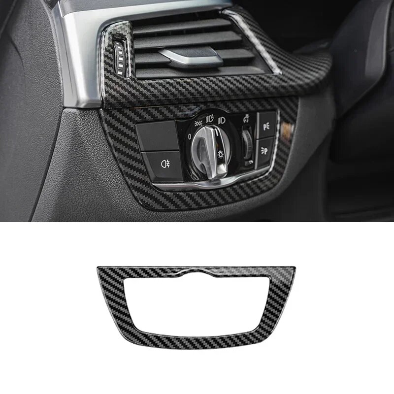Накладка на кнопку фар из углеволокна для BMW G30 G38 2018-2023