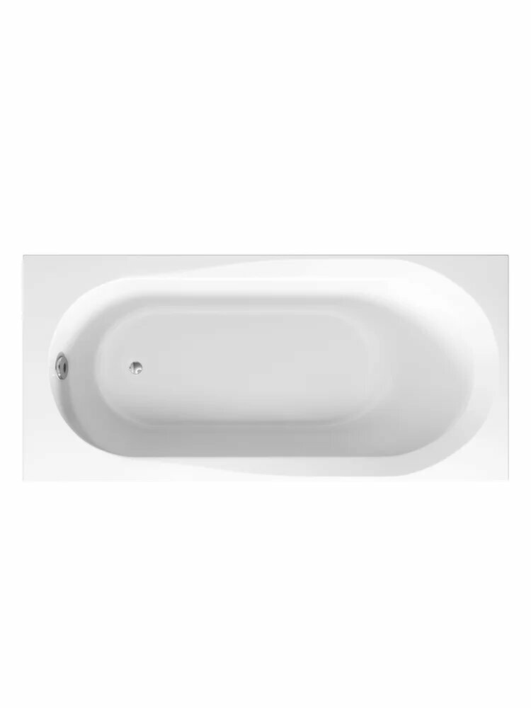 Акриловая ванна Vincea VBT-2B 150x70, с каркасом, с экраном, пристенная, белая, глянцевая, со сливом-переливом, прямоугольная