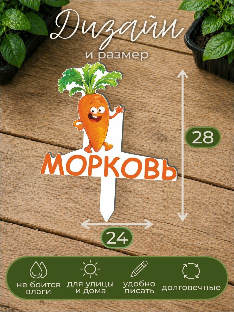 Фигурки для сада Морковь - овощ — фото 1