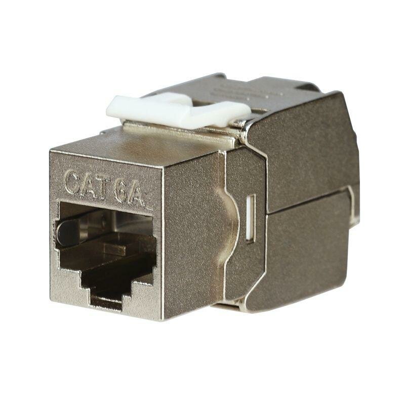 Модуль Keystone Jack RJ-45(8P8C) FTP экранир. кат.6A тип 180град. самозажимной PRO Rexant 02-0361
