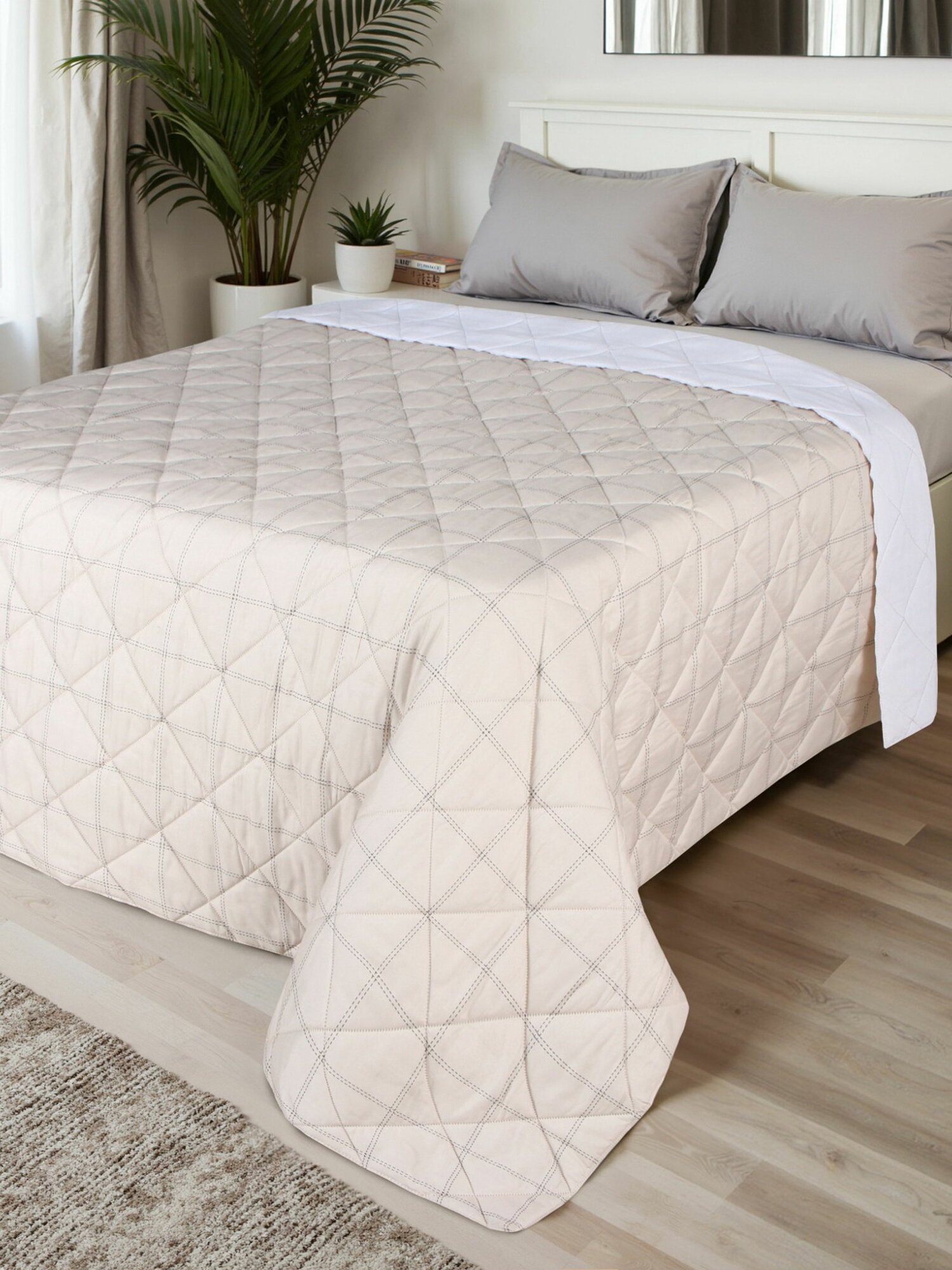 Покрывало евро макси Cage: beige, 240x210+-5 см, микрофайбер