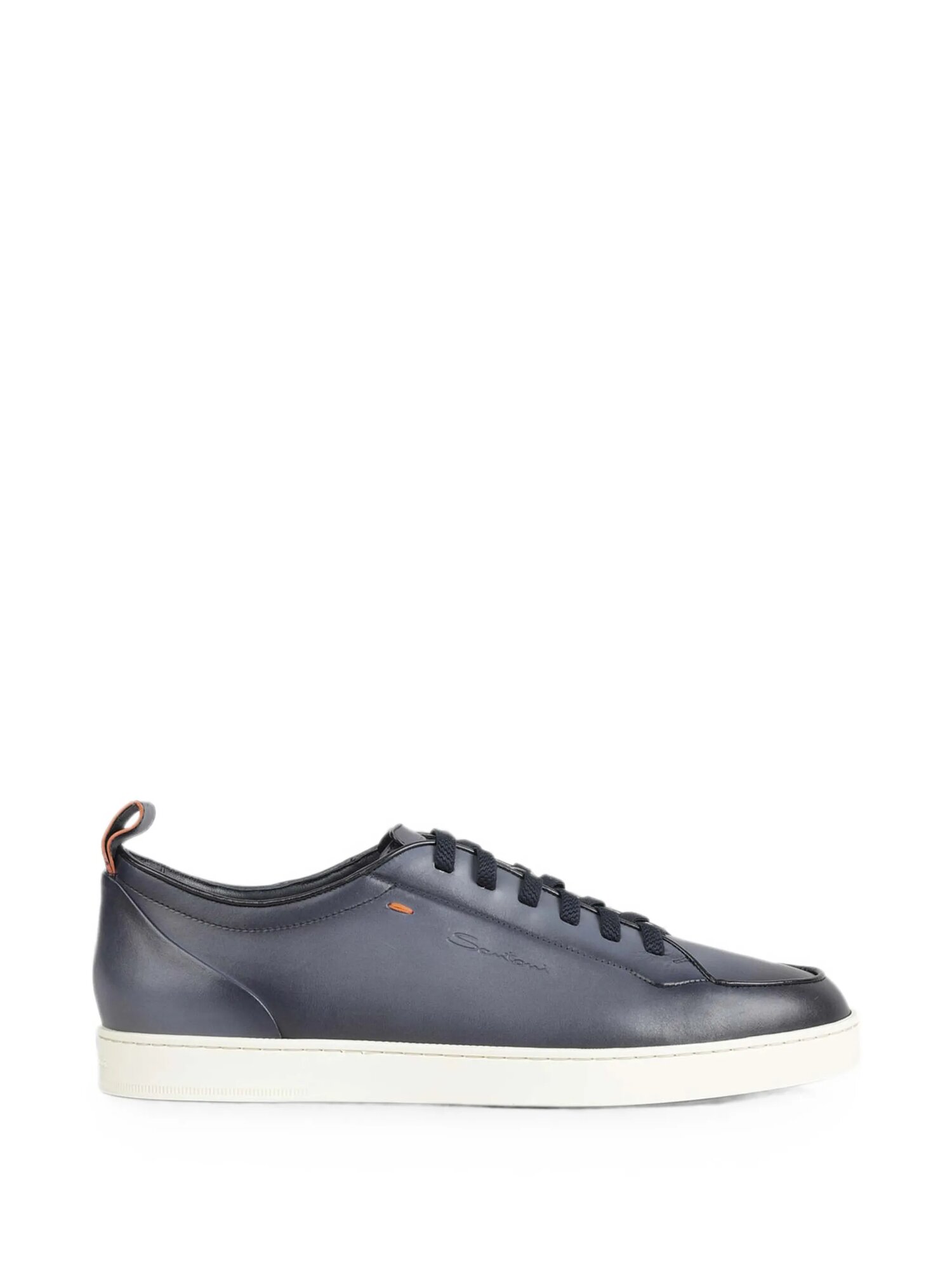 Кроссовки Logo-debossed leather sneakers