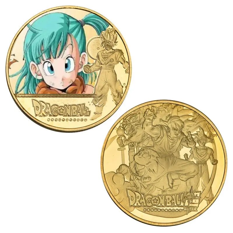 Золотая монета Dragon Ball, Bulma и Goku, Цвет: B4