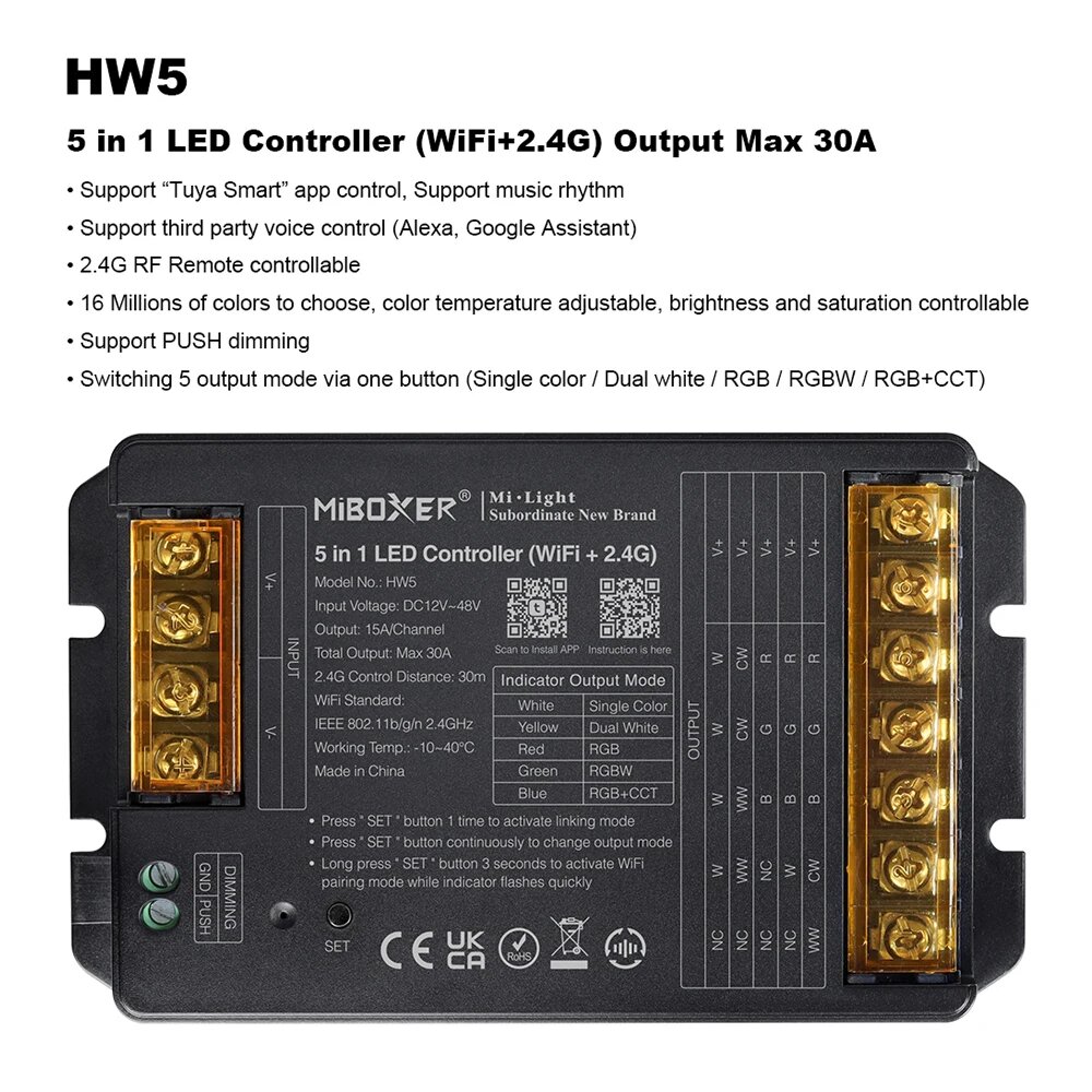 Miboxer HW5 5in1 RGB контроллер