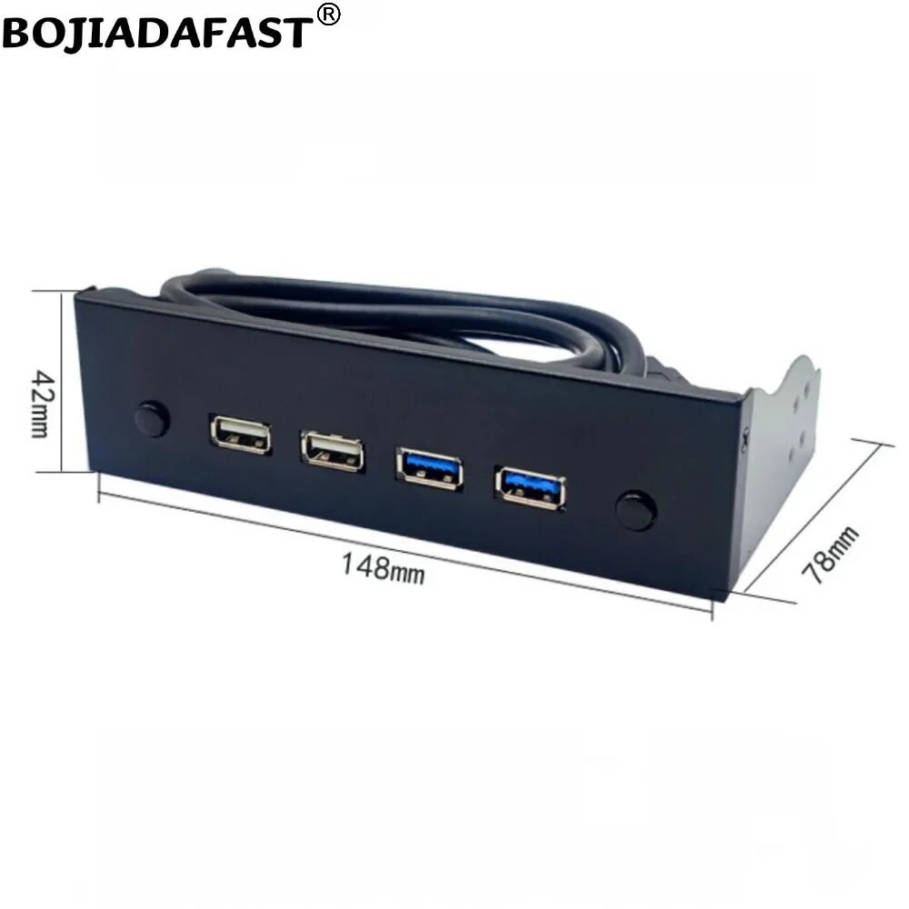 Передняя панель для ПК 5.25", 2xUSB 3.0, 2xUSB 2.0 — фото 1