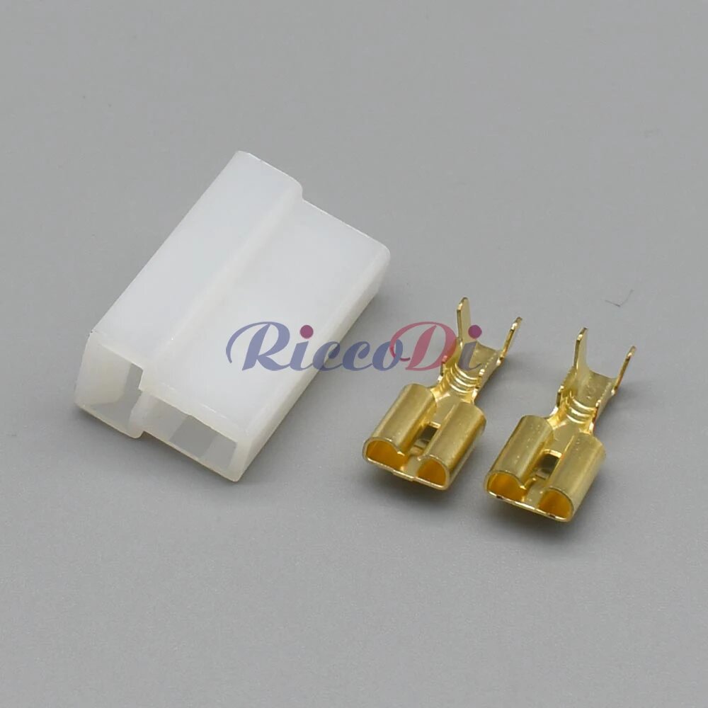 Автомобильные разъемы RiccoDi DJ70212-6.3-21, 2 контакта, Female Connector Set