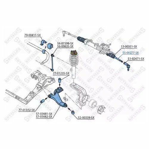 Тяга рулевая Stellox 5500277SX для Ford Mondeo III
