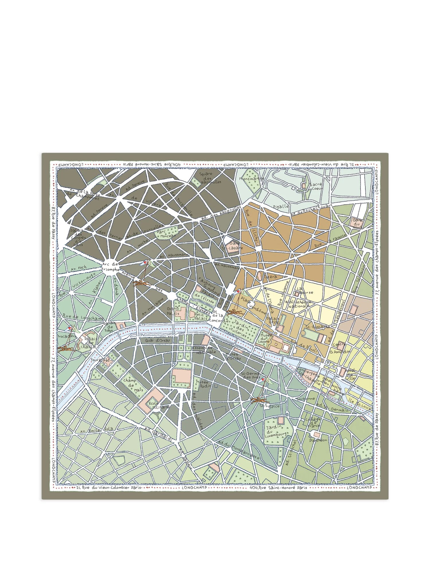 Шарф A la decouverte de paris 90 для девочек