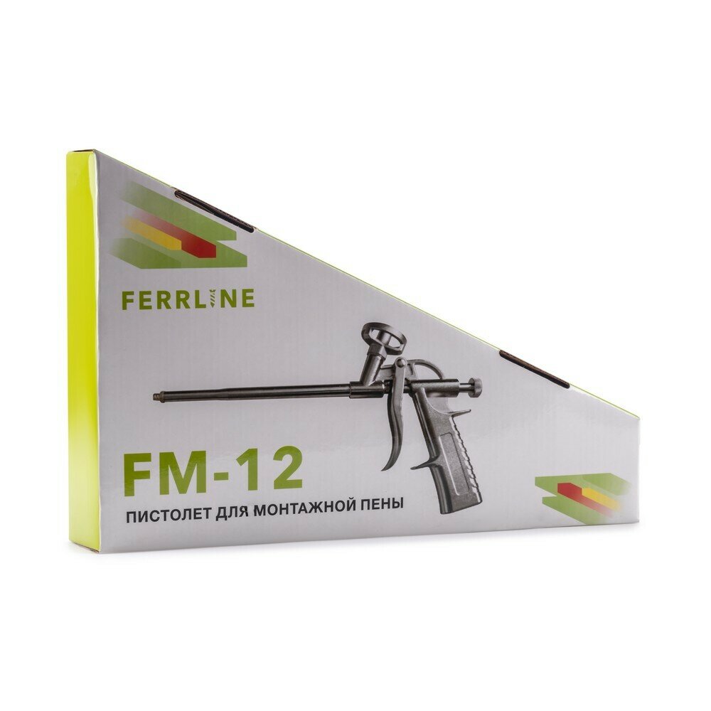 Пистолет для монтажной пены FERRLINE FM-12, металлический, с игольчатым клапаном, для профессионального использования
