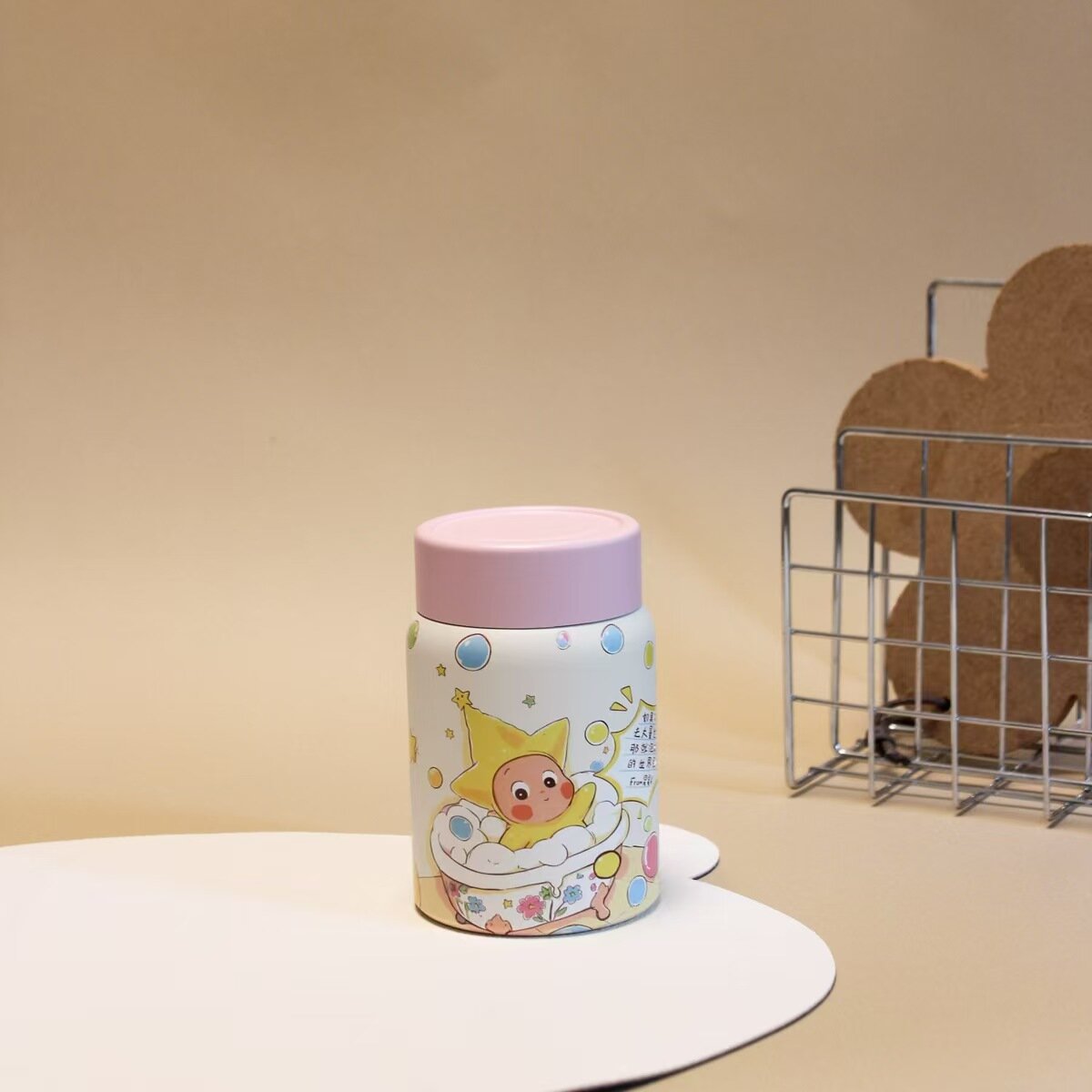 Миниатюрная портативная термокружка Miniso Snoopy из нержавеющей стали, 280 мл.