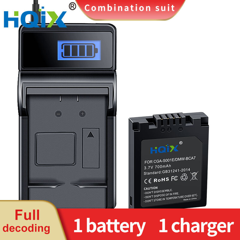 HQIX для Panasonic DMC-FX5 F1 камера CGA-S001E DMW-BCA7 зарядное устройство Аккумулятор