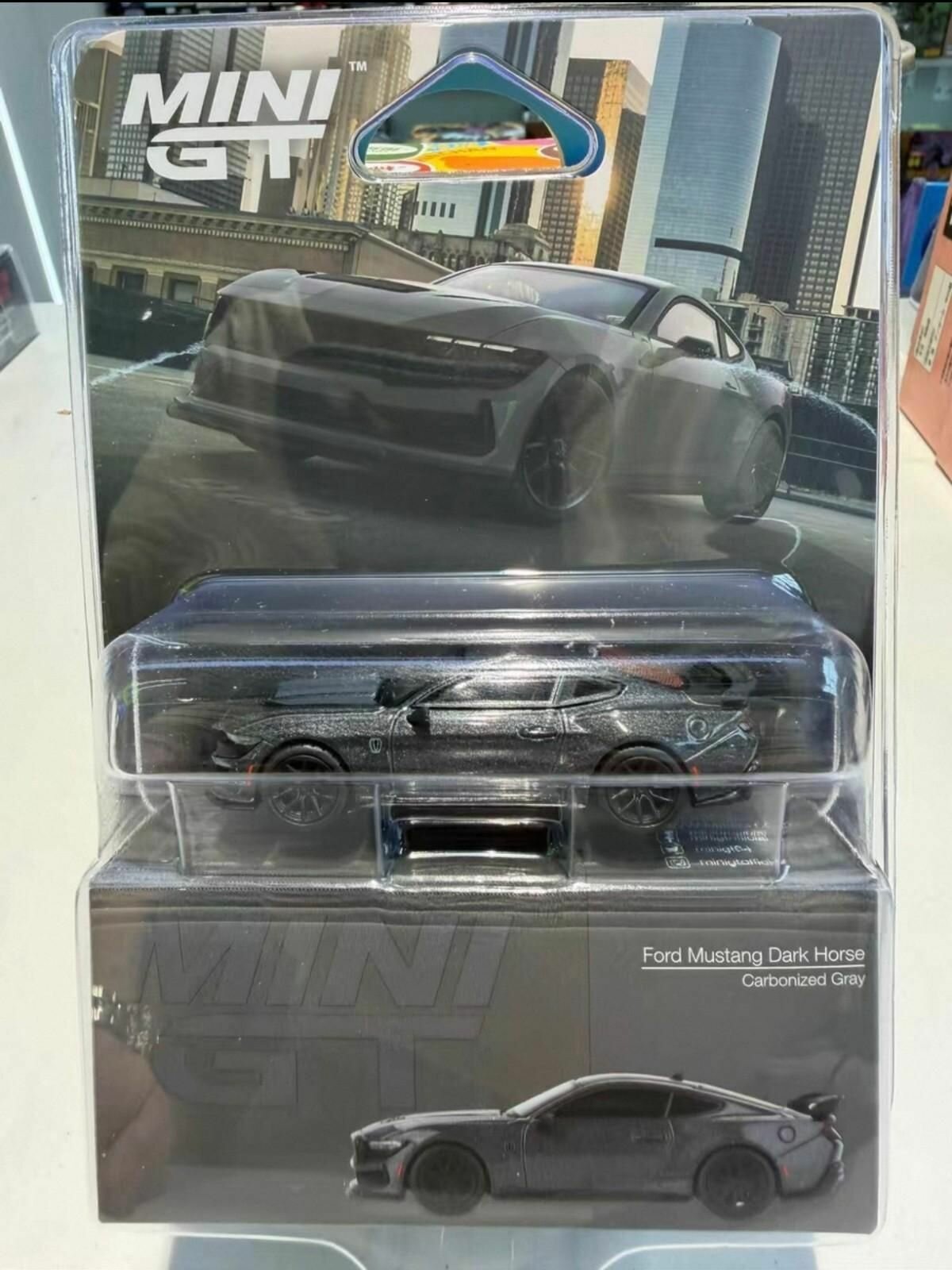 Машинка TSM MINIGT 1/64 minigt #957 Ford Mustang Dark Horse 2024 Carbonized Gray Die-cast Alloy Car Model Collection Gift