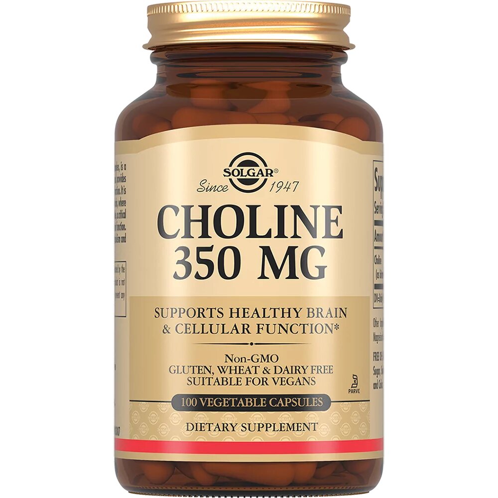 БАД Solgar Капсулы "Холин 350 мг", 100 шт. Solgar Choline 350 mg