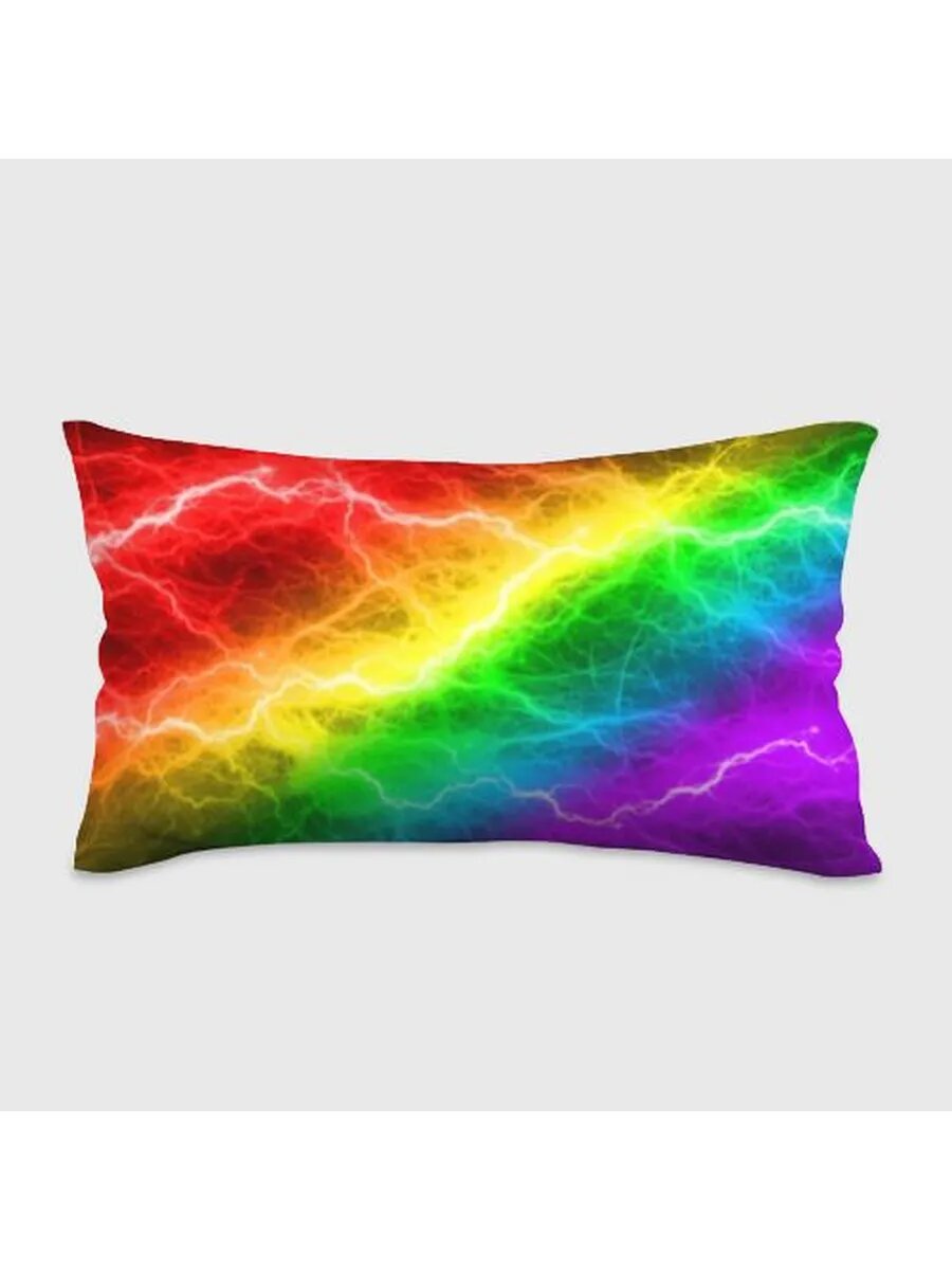 Rainbow thunder радужные молнии Подушка