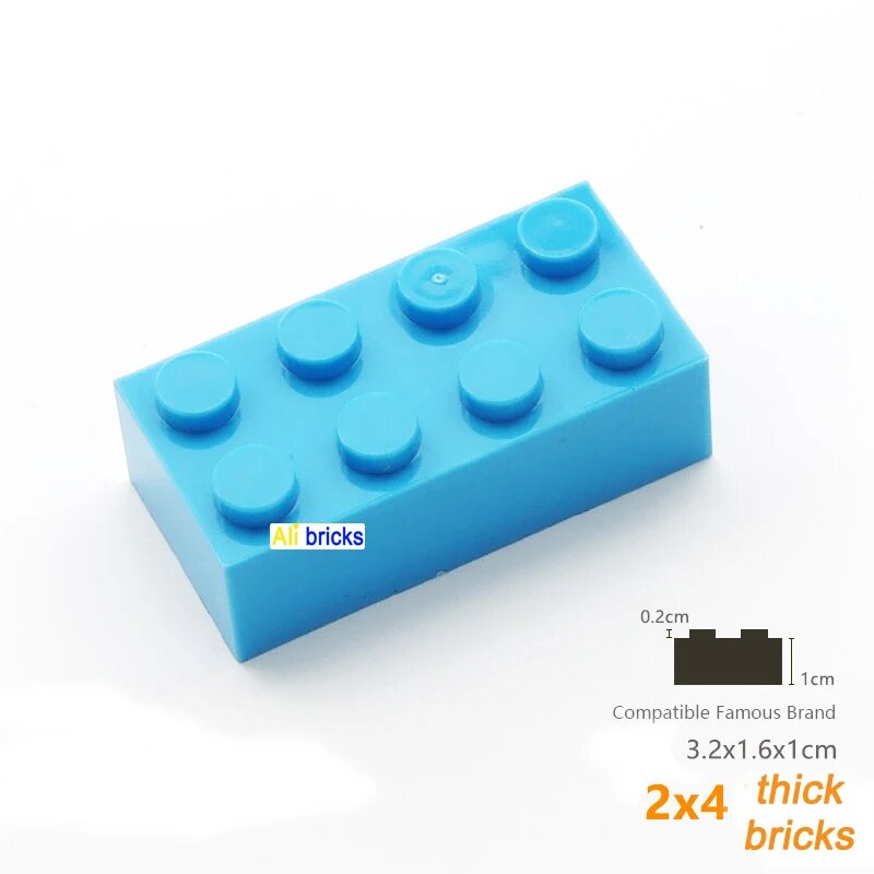 200 шт. строительные блоки JIAJIALE пластик 200pcs light blue