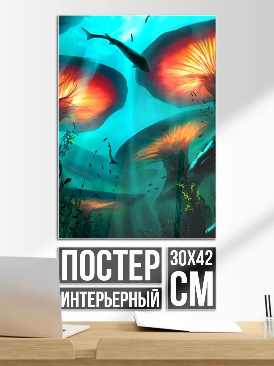 Постер на стену Подводные грибы