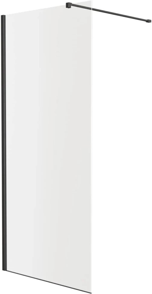 Душевая перегородка Knotlor Velum WI090CG0GM 90 см, профиль вороненая сталь, стекло прозрачное
