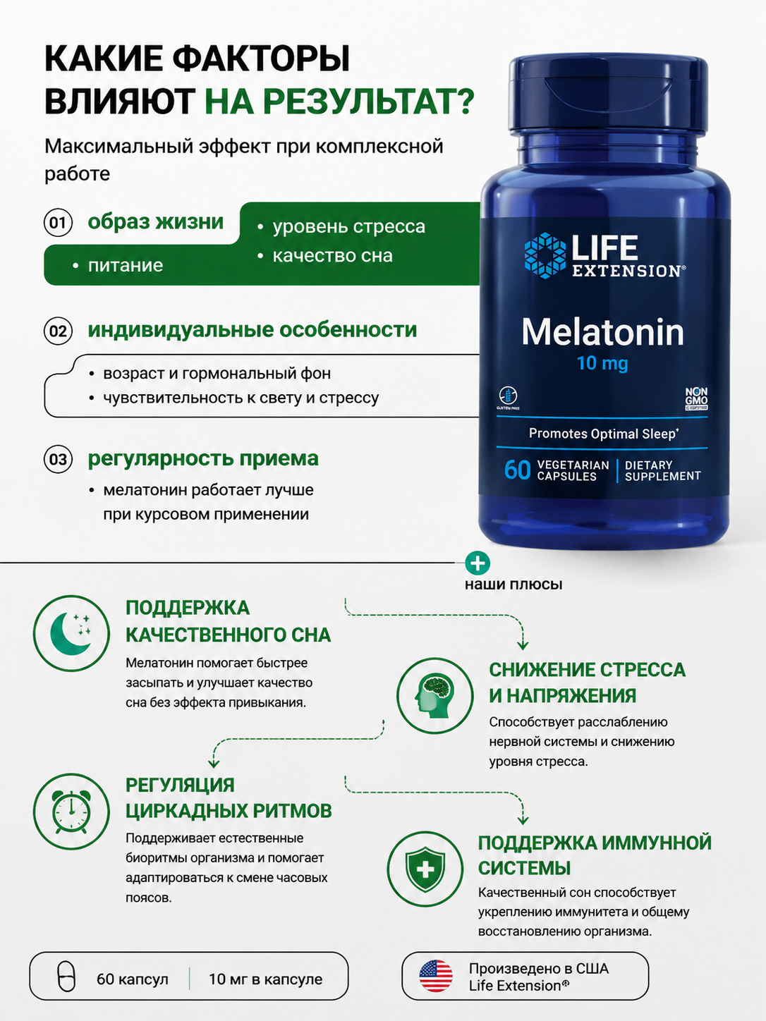 Снотворное для сна взрослым витамины для сна капсулы бады произведено на заводе США — фото 1