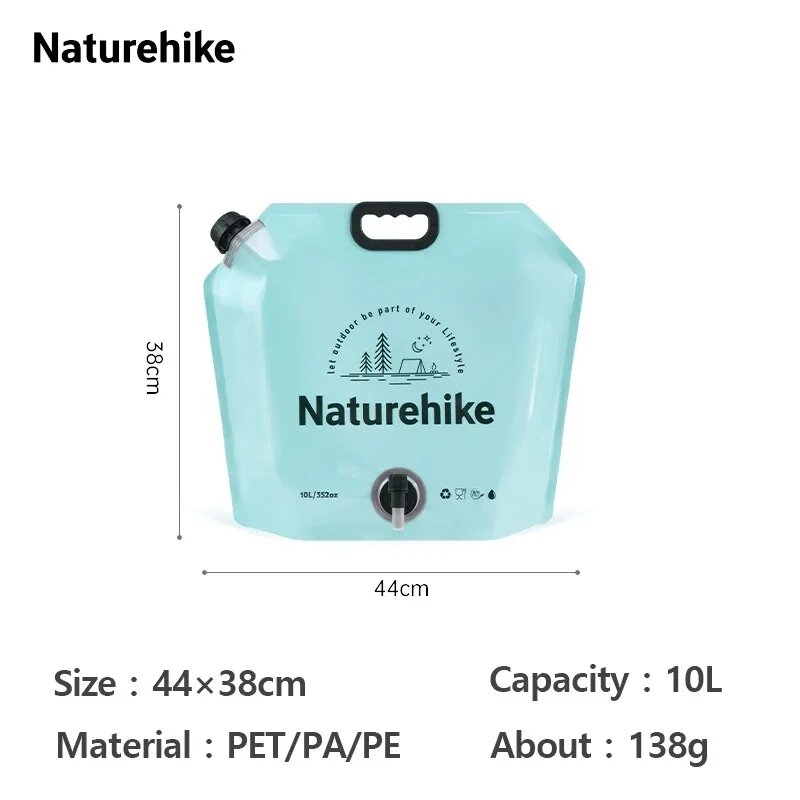Naturehike 10л сумка для воды Blue