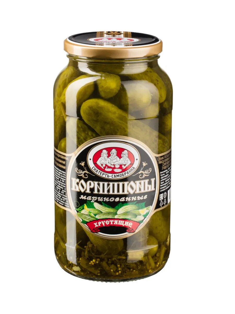 Скатерть-Самобранка Корнишоны маринованные хрустящие, 1415 мл
